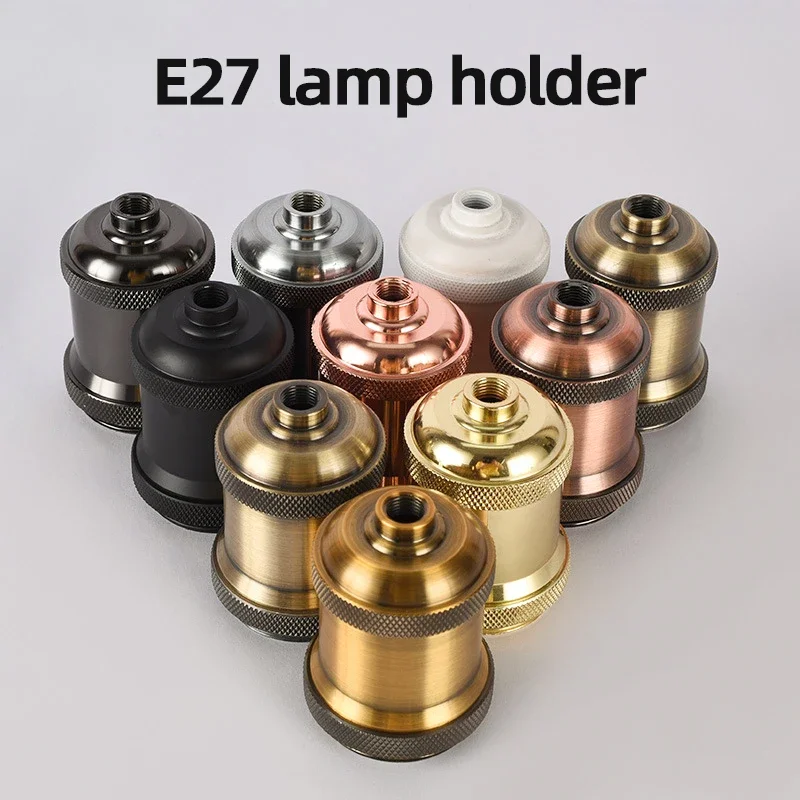 3PCS E27 Copper metal lamp holder Retro industrial Lamp base 110V 220V ...