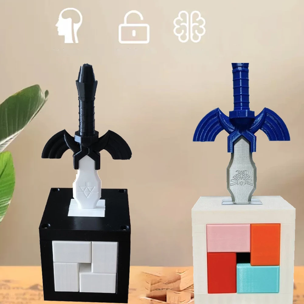 3D-Printed-Lu-Ban-Lock-Sword-In-The-Stone-Fidgets-Toys-Educational-Toy ...