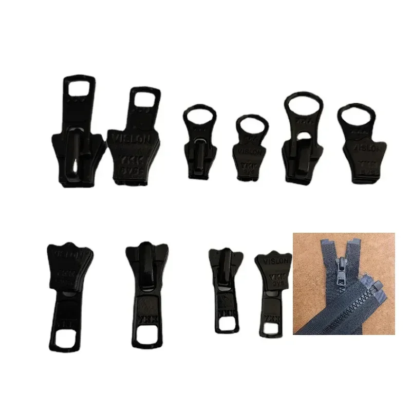 50pcs/Lot 3#5#8#10# VS Plastic YKK Resin Zipper Slider Auto Lock Puller ...