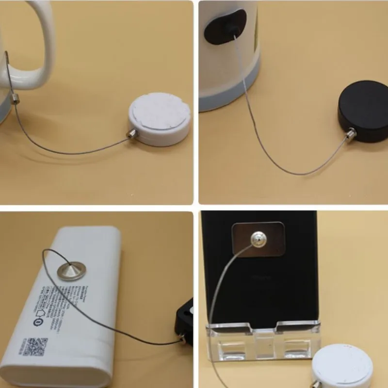 12-Pieces-Anti-Theft-Pullbox-Retractable-Security-Tether-Steel-Cable ...