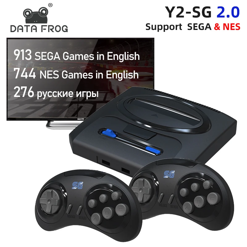 DATA FROG – jeu vidéo 16 bits rétro Compatible avec Sega Genesis & Mega Drive, 1900 jeux ...