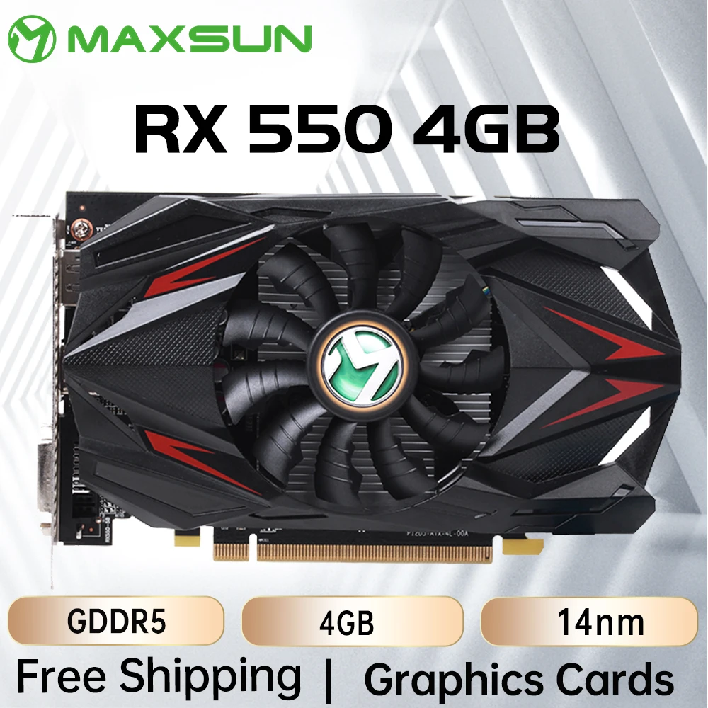 MAXSUN-AMD-GPU-Radeon-RX-550-Transformers-4G-GDDR5-14nm-Computer-PC ...
