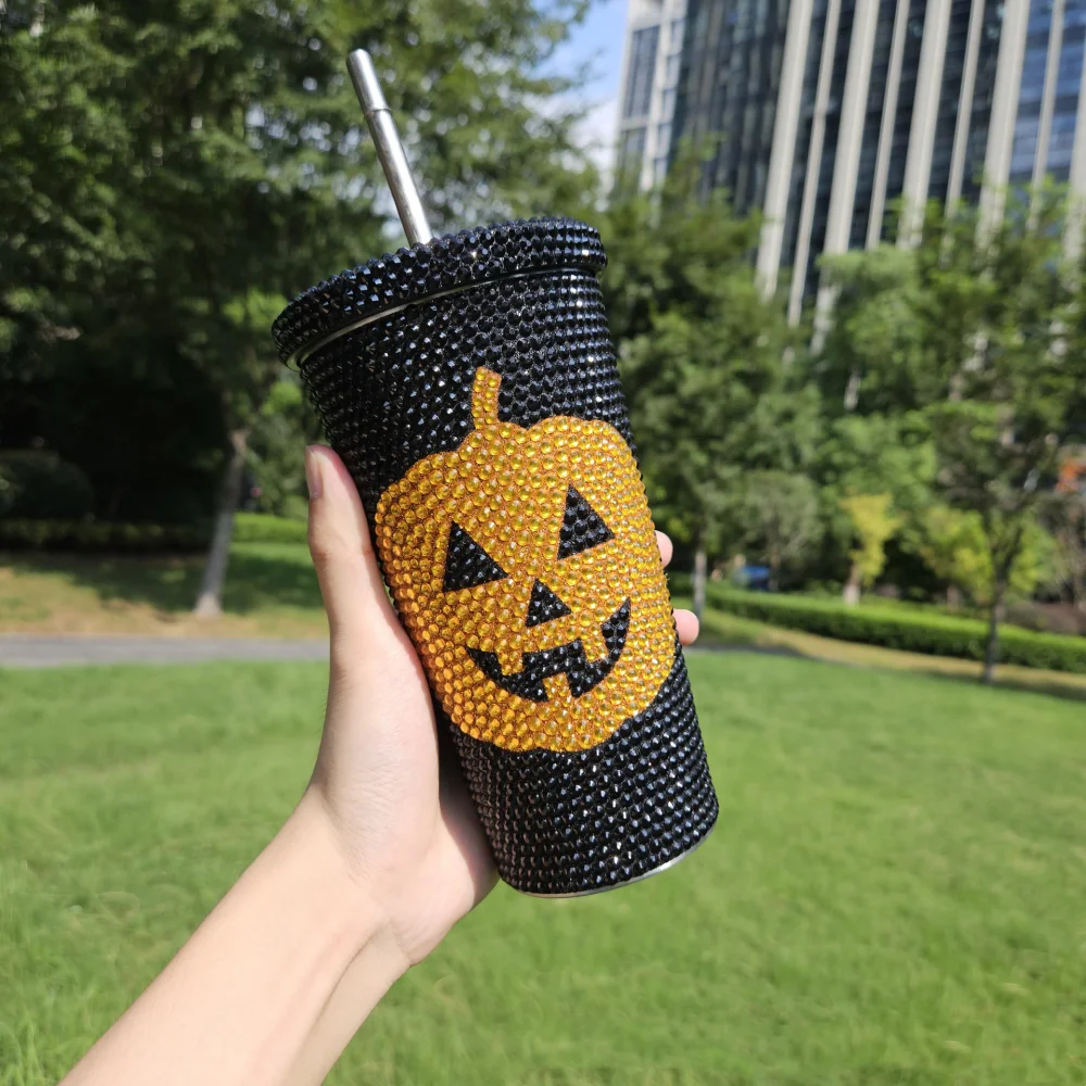 17oz-Shining-Bling-Rhinestone-Stainless-Steel-Double-Layer-Thermos-Cups ...