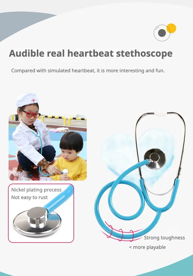 Roseo - Stéthoscope de simulation pour enfants, sur la famille, outils ...