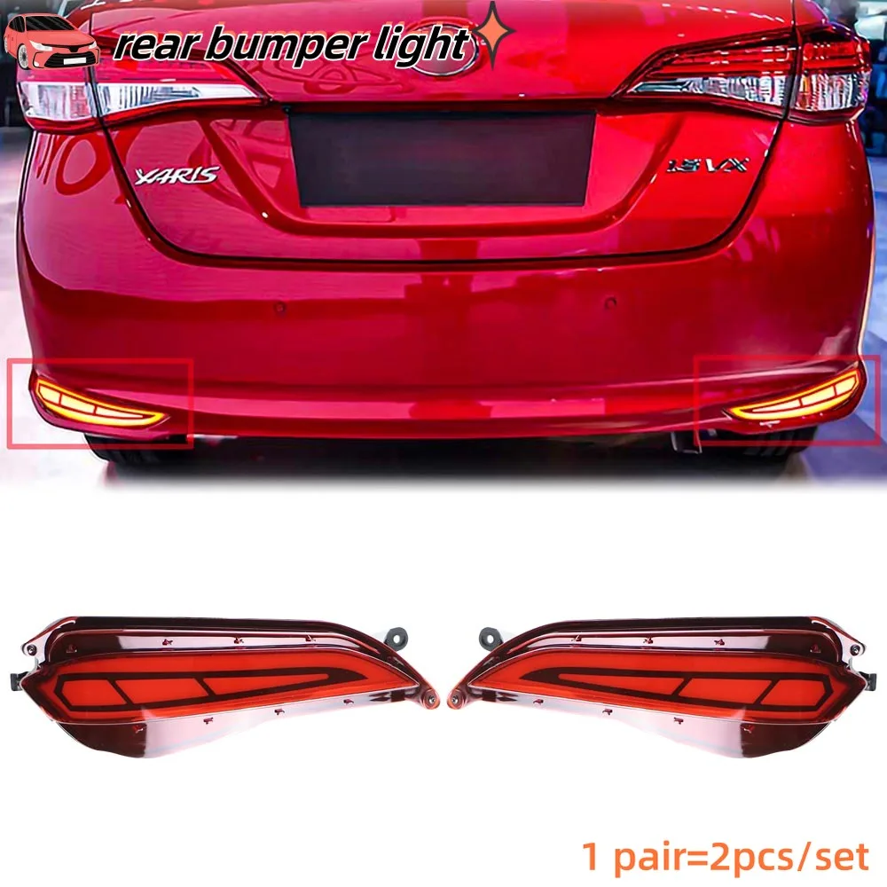 For-Toyota-Vios-Yaris-Ativ-2017-2018-2019-1Pair-Rear-Bumper-Light-Rear ...