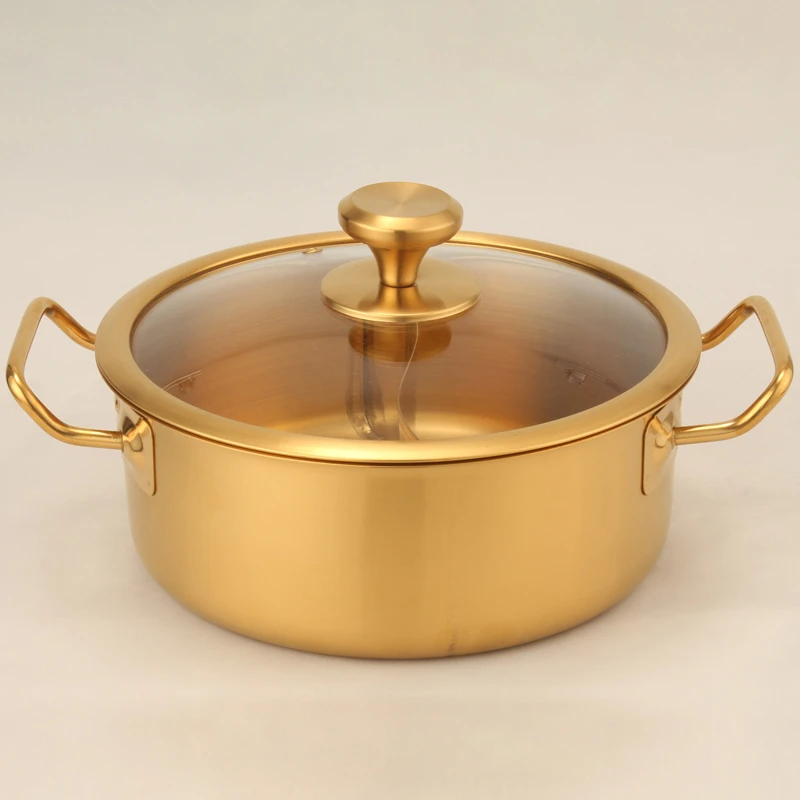 Double-flavor-pot-Commercial-gold-imitation-copper-pot-Universal-soup ...