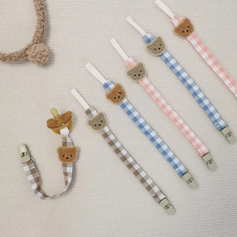 Cartoon Kawaii Cute Bear Pacifier Chain Crochet Beads Dummy Holder for ...