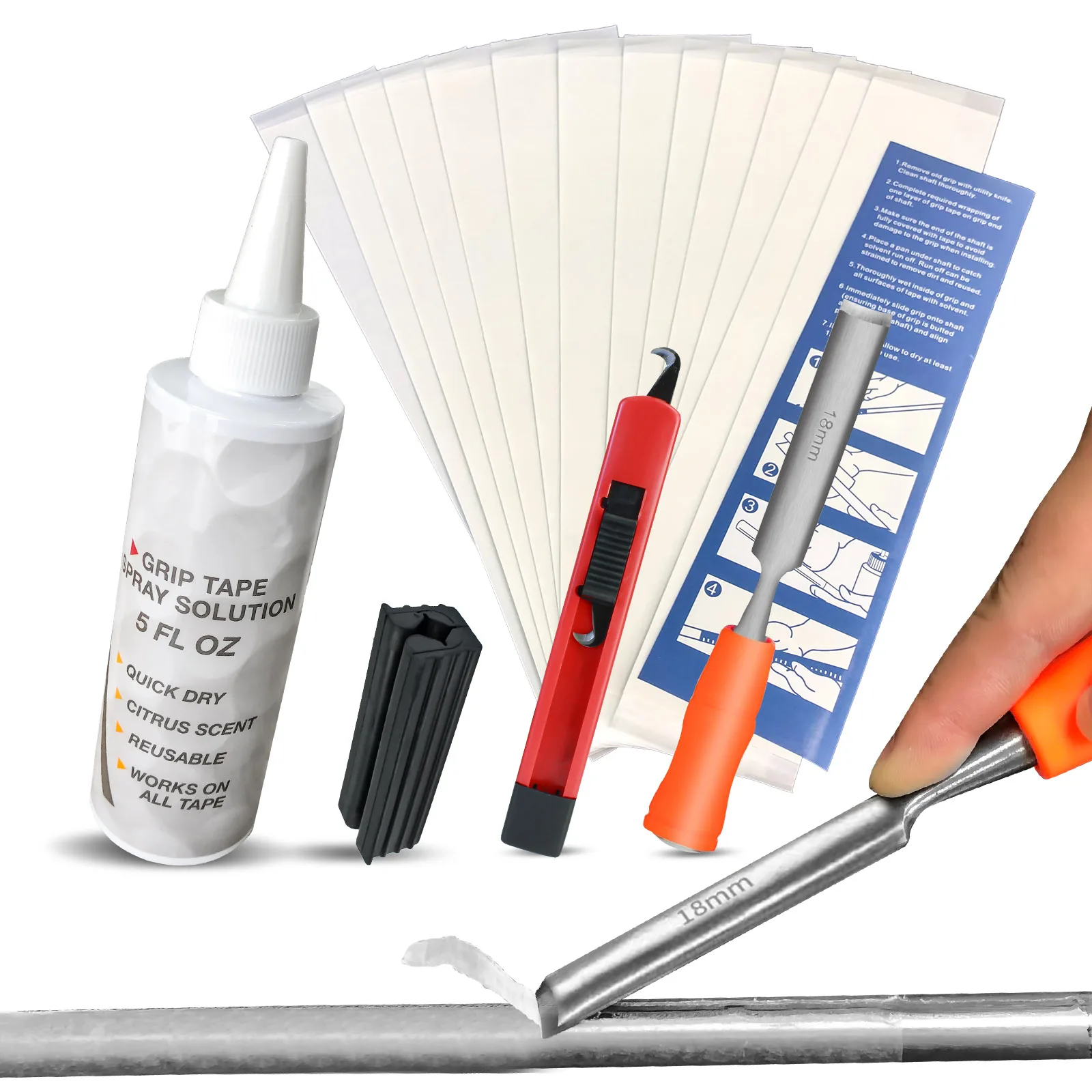 Golf Club Grip Kit Set Golf Grip Removal Tool Solvent Hook Blade Golf ...
