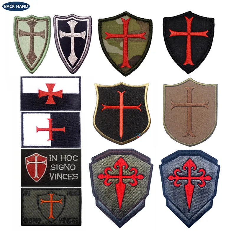 Knight's Crusader Shield Magic Decal Badge Teutonic Templar Tactical Badge Madik Vikings Patch ...