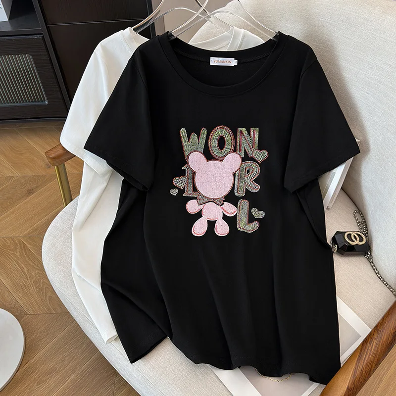 170Kg-Plus-Size-Women-s-Bust-170-Summer-Loose-Short-sleeved-Diamond-T-Shirt-Bear-Top.jpg