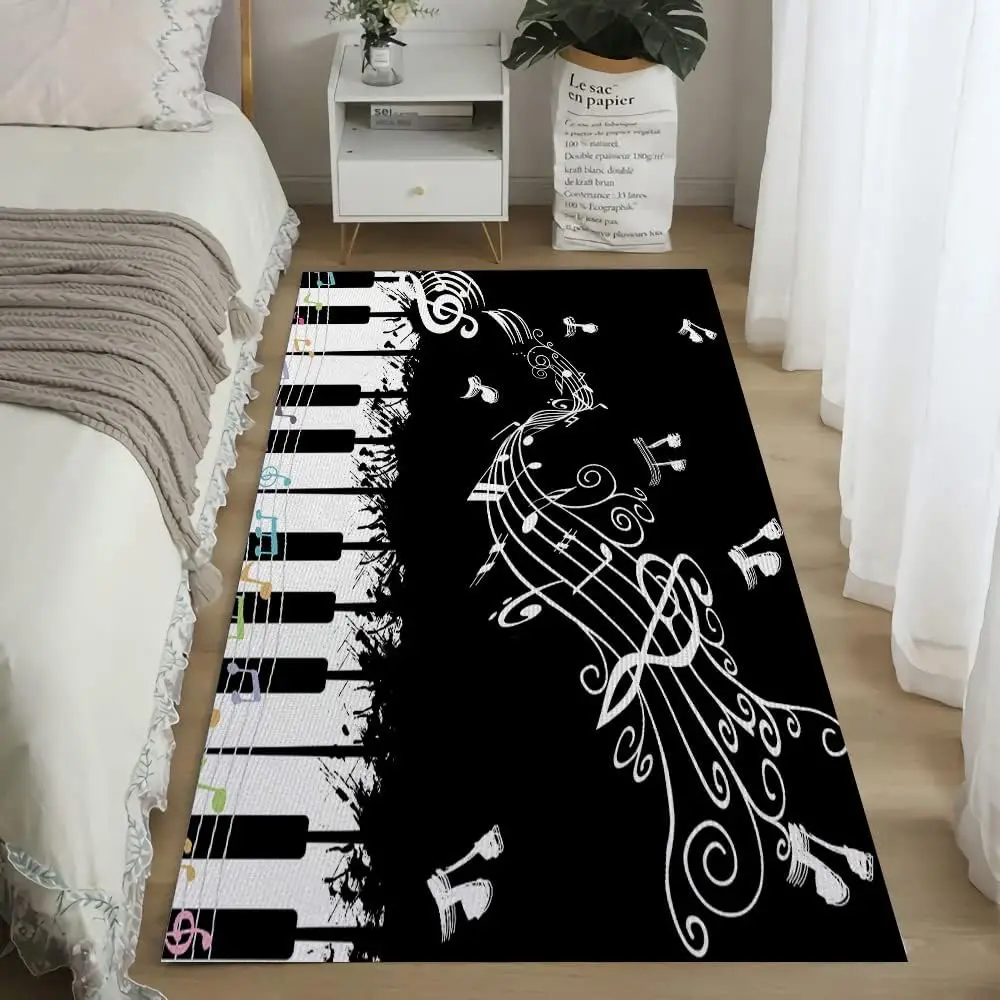 Large-Music-Carpet-Black-Piano-Key-Rug-3D-Printed-Rectangle-Area-Rugs ...