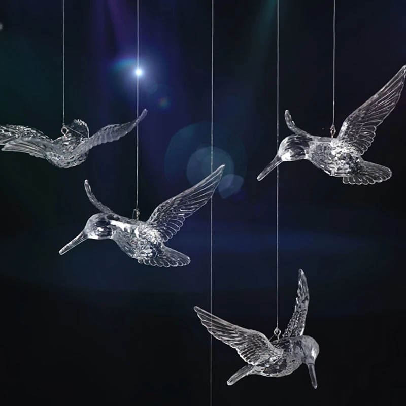 10PC Transparent Acrylic Hummingbird Wedding Decoration Wedding Ceiling ...