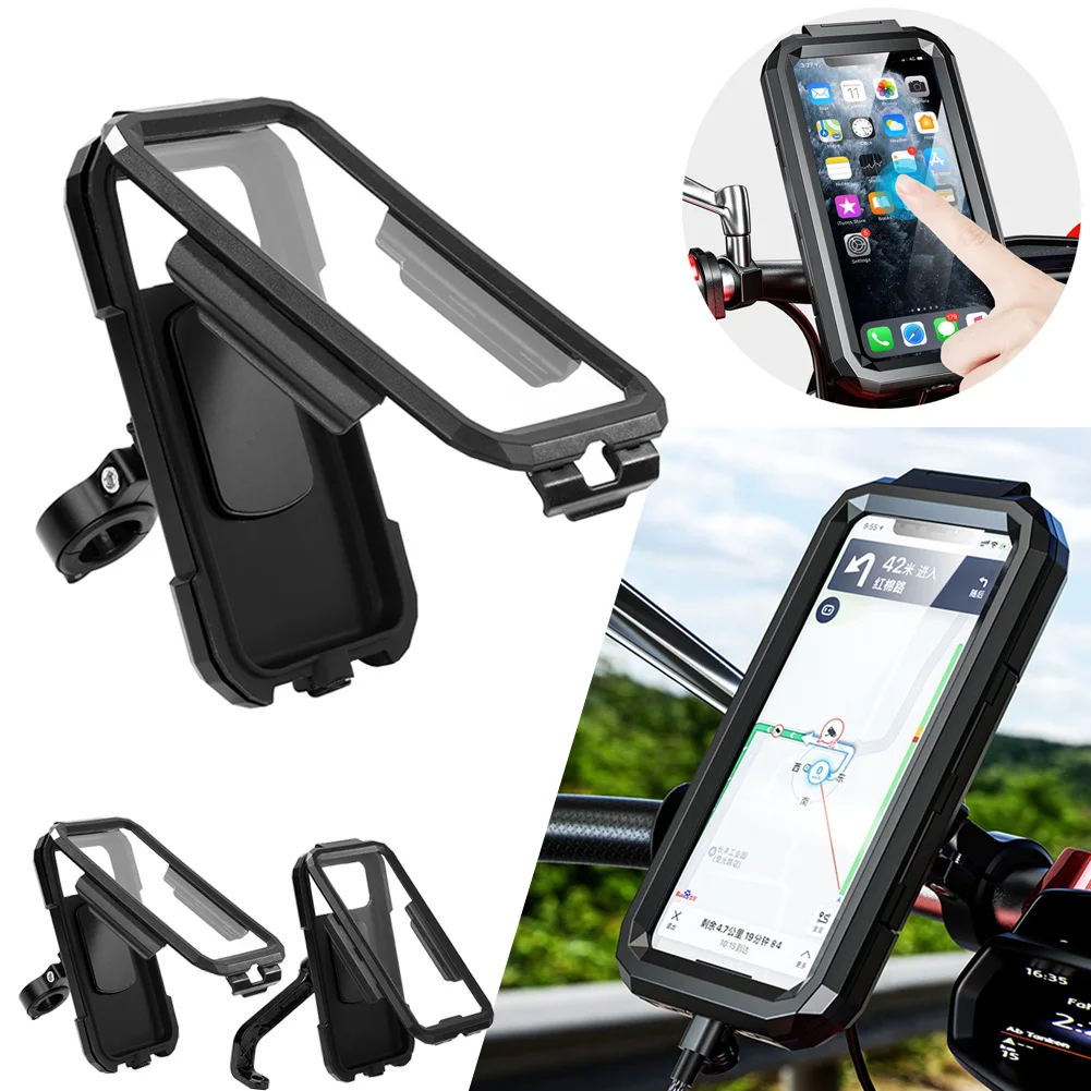 Motorcycle-Phone-Holder-Support-Moto-Bicycle-Waterproof-Case-Handlebar ...