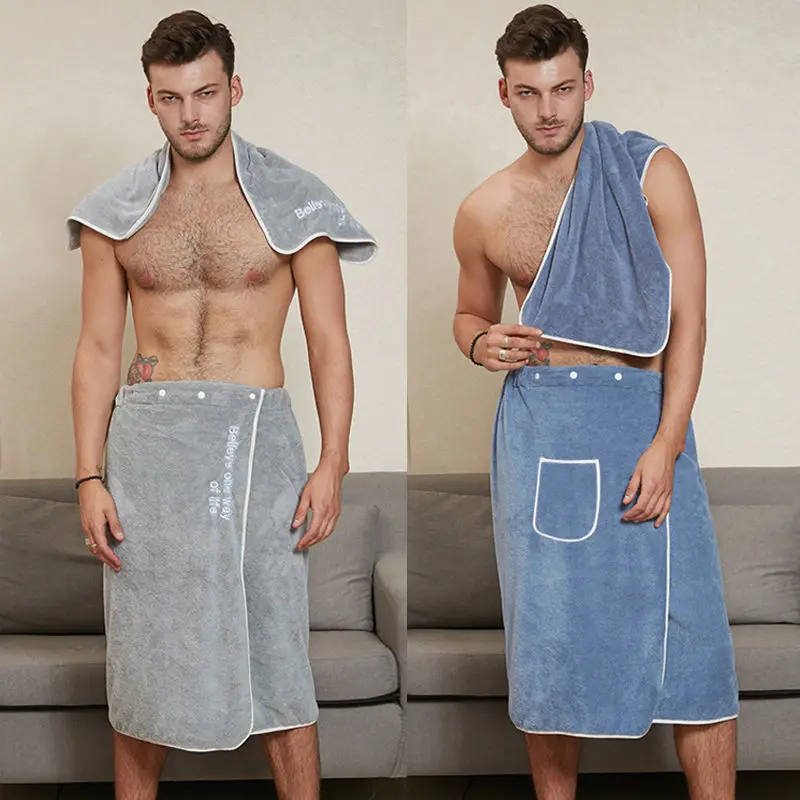 Men-Quick-Dry-Wearable-Towel-Microfiber-Fabric-Bathrobe-Adult-Spa-Men ...