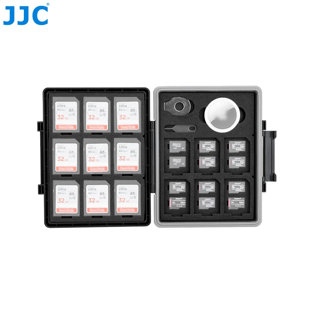 JJC 45 Slots Memory Card Case Holder Wallet Organizer for 15 TF Micro ...