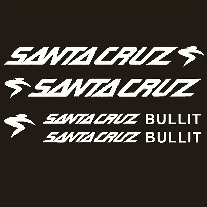 "Vibrant Red Santa Cruz & Bullit" Sticker Set, Ideal for Bike Frames ...