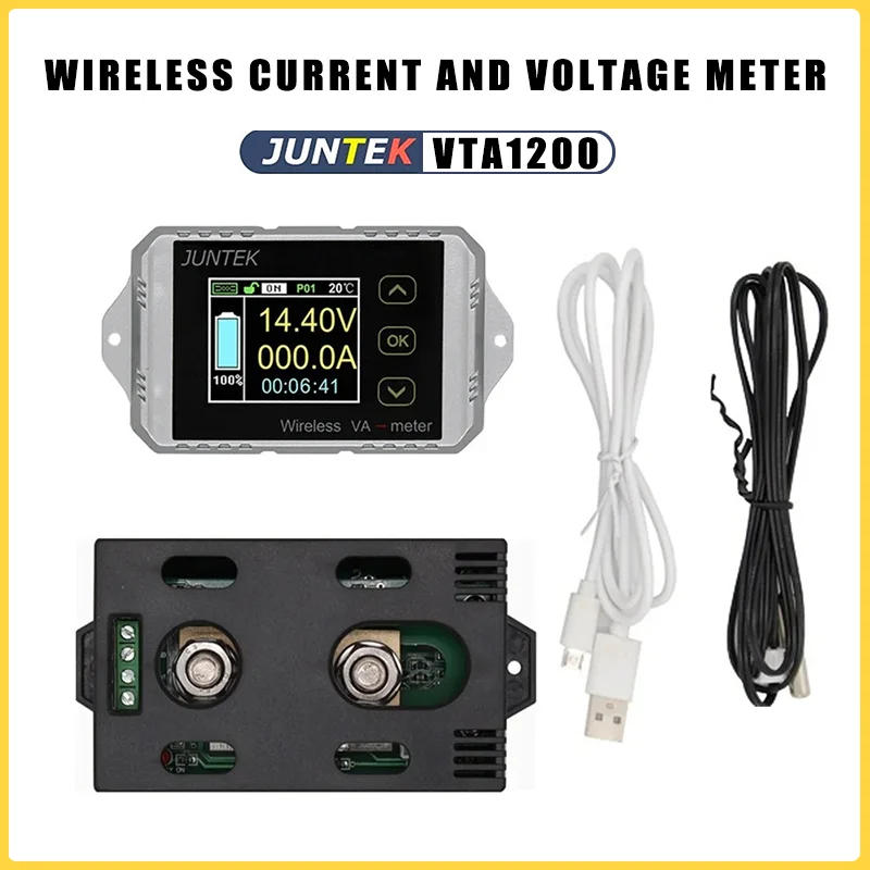 Juntek-VAT1200-Battery-Tester-200a-Voltage-And-Current-Coulomb-Meter ...