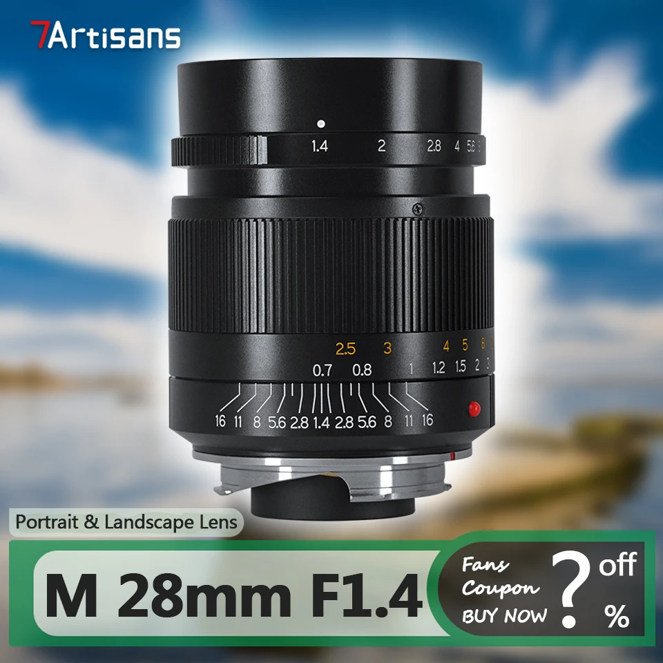 7artisans Full Frame M 28mm F1.4 Wide-angle Camera Lens for Potrait ...
