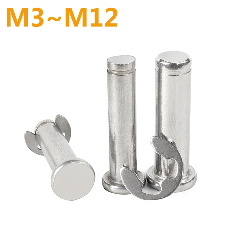 Circlip Pin M4 M5 M6 M8 M10M12 304 Stainless Steel Pin Flat Head ...