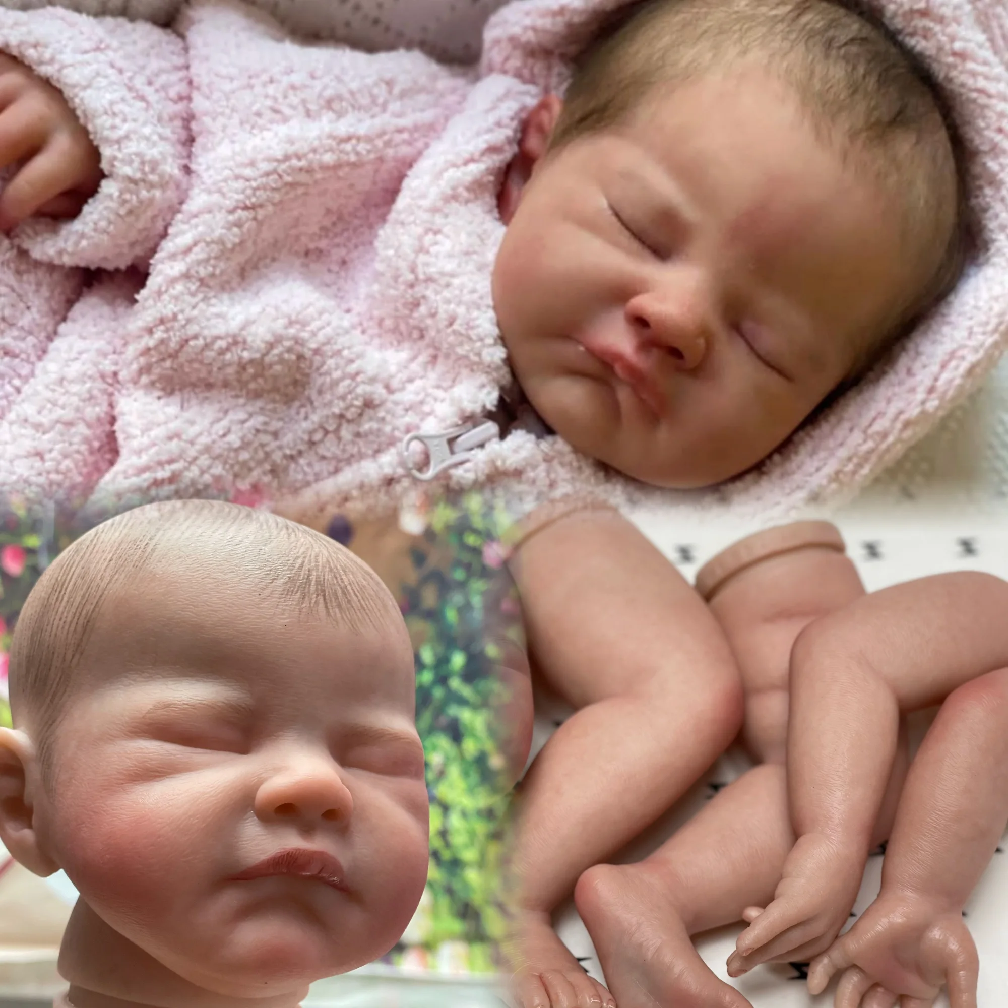 50CM-Sleeping-August-Beb-Reborn-Doll-Kits-With-Lifelike-Skin-Wrinkles ...
