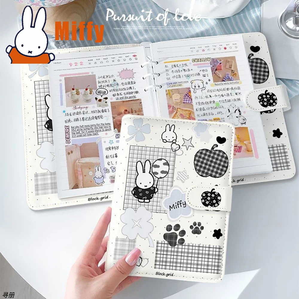 Kawaii Miffy Loose-leaf Notebook Cute Rabbit A5 A6 Loose-leaf Journal ...