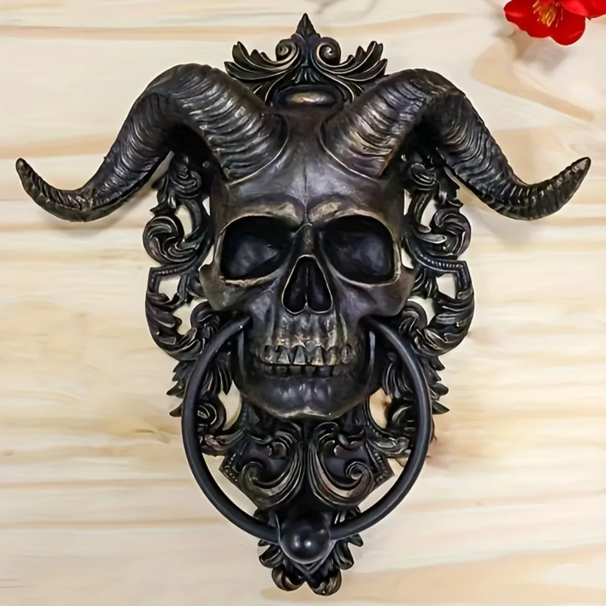Sheep-Skull-Head-Statue-Halloween-Home-Hanging-Door-Scary-Punk-Ram ...