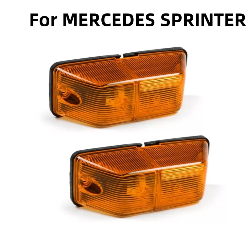 2PCS 12-24V Side Indicator Marker Light Lamp Amber For Mercedes ...