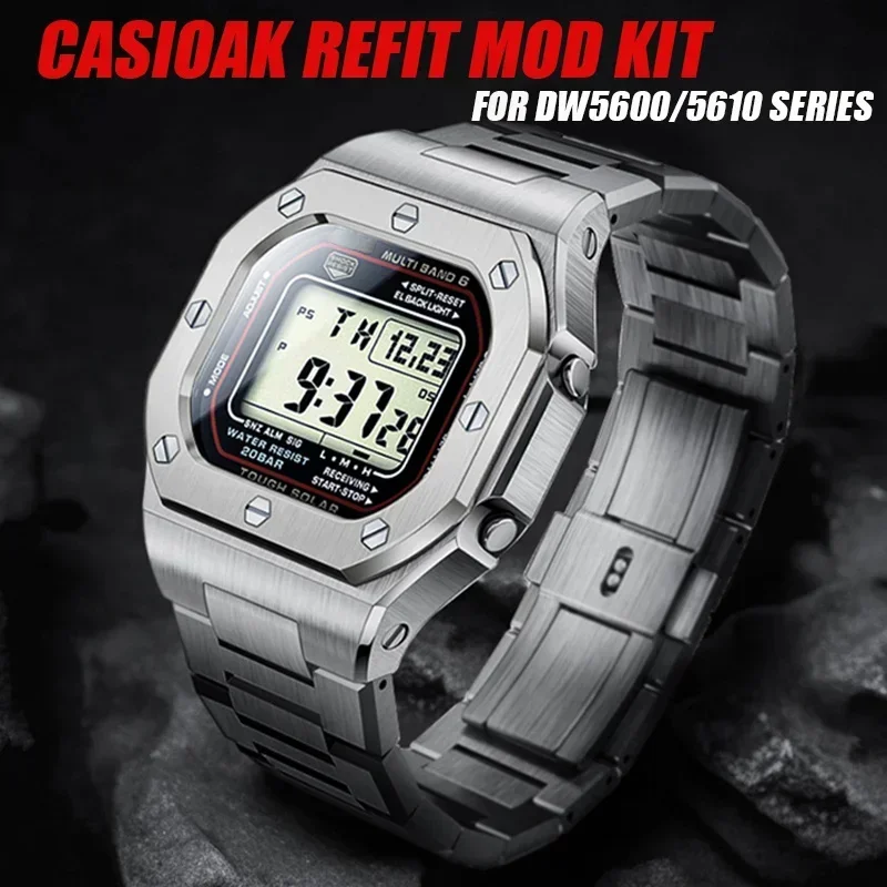 Casioak-Metal-Bezel-Strap-for-DW5600-5610-Modification-Mod-Kit ...