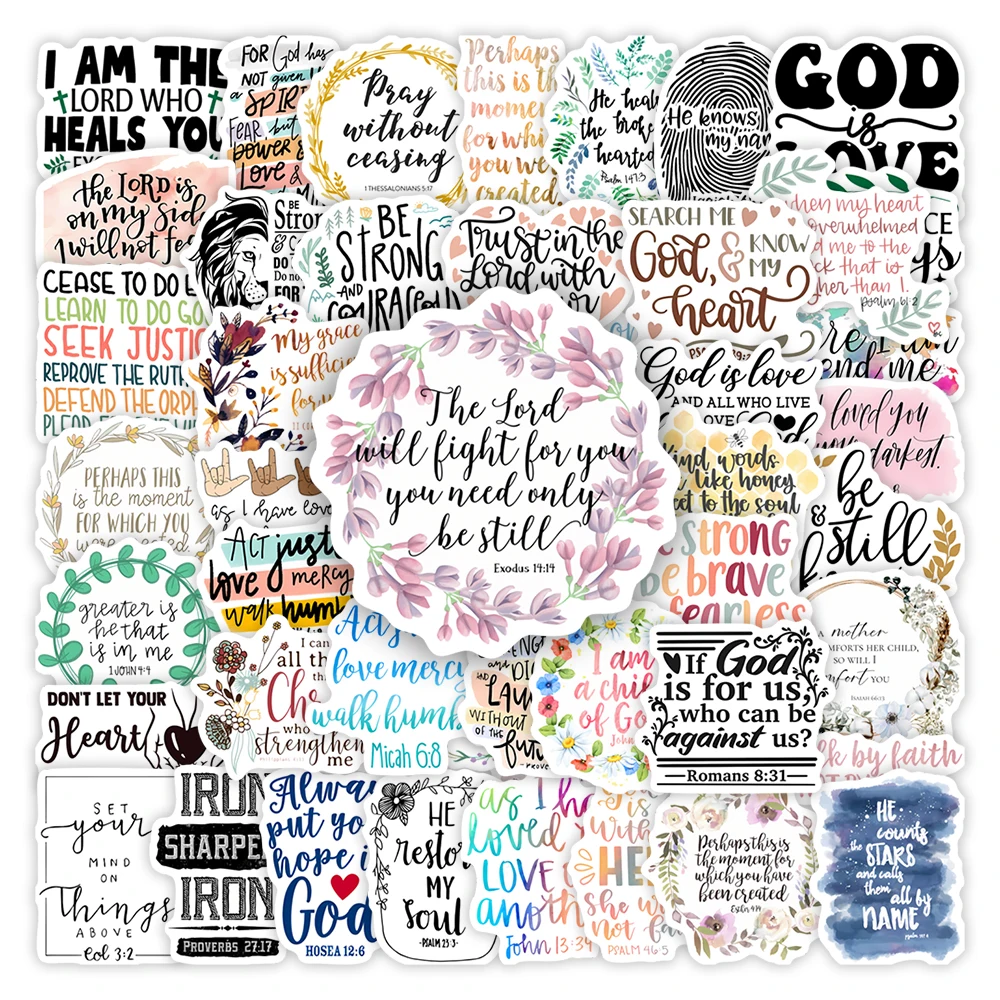 Inspirational Bible Verses Scripture Gospel Scrapbook Stickers DIY Gift ...