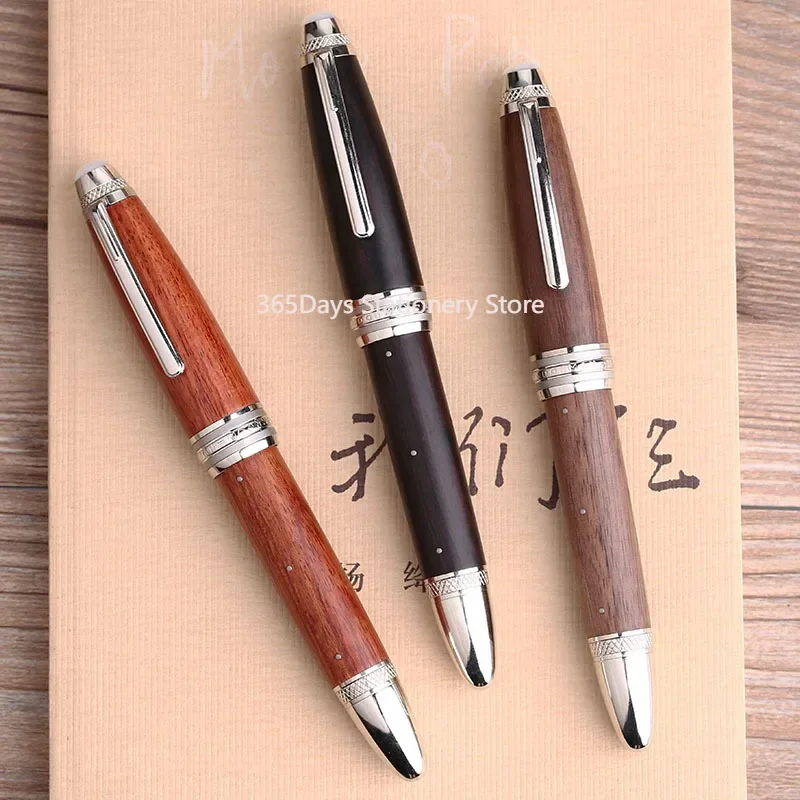 Handmade-Majohn-M1000-Wood-Fountain-Pen-BOCK-18K-Nib-Rivet-Pearl-Top ...
