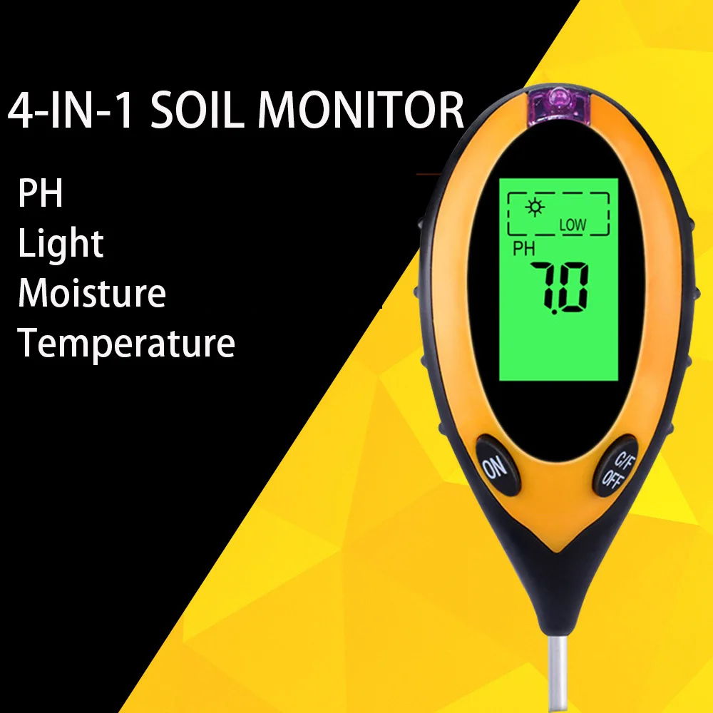 Digital-4-In-1-Soil-PH-Meter-Moisture-Monitor-Temperature-Sunlight ...