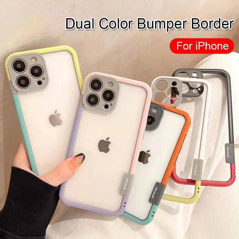Better-Heat-Dissipation-Dual-Color-Bumper-Border-Soft-Phone-Case-For ...