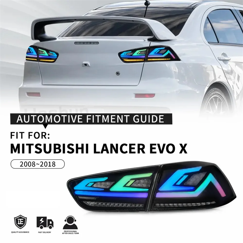 For-Mitsubishi-Lancer-EVO-X-2007-2018-LED-Taillights-Start-UP-Animation ...