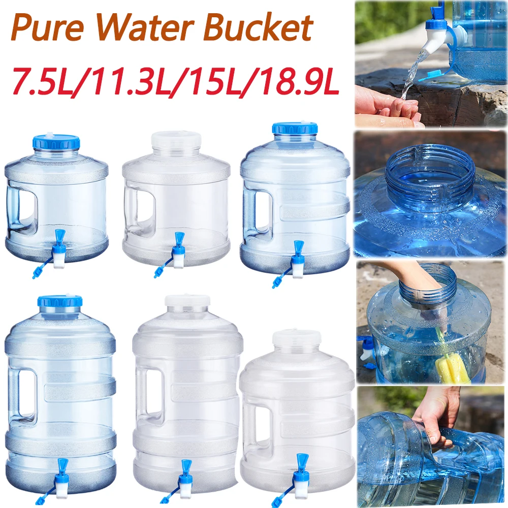 7.5L/11.3L/15L/18.9L Water Bucket Large Capacity Water Storage ...
