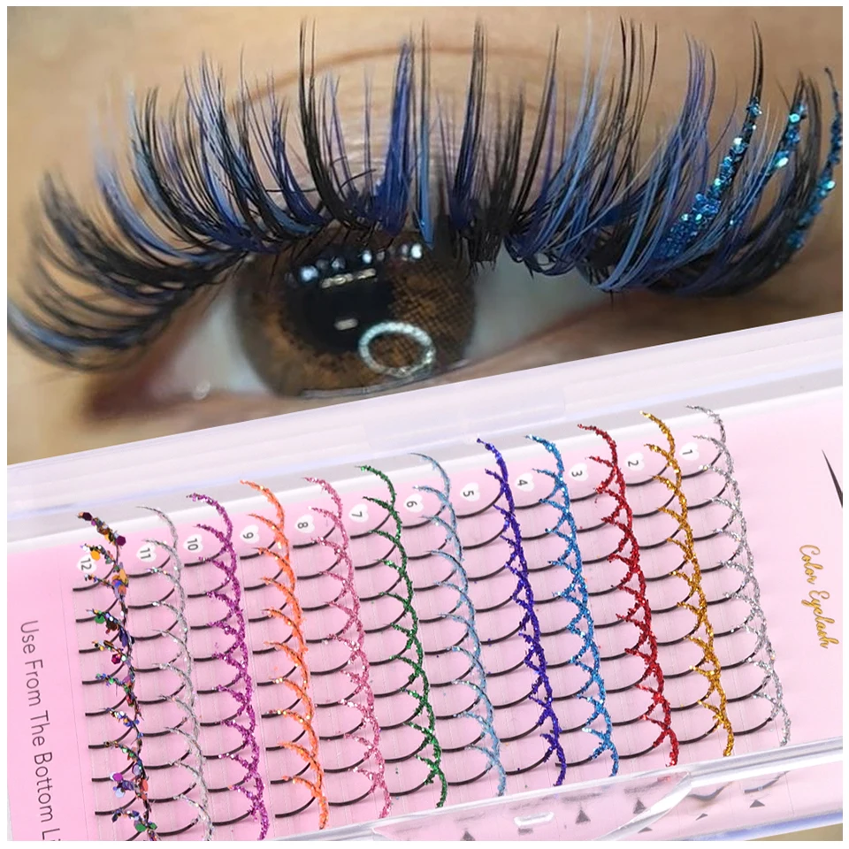 Lashprofessor-Colorful-Glitter-Lashes-Fashion-Shiny-Color-Russian ...