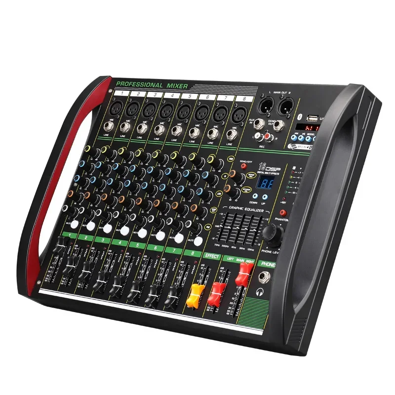 4-8-channel-mixer-DSP-reverberation-effect-professional-Bluetooth-USB ...