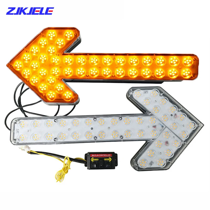 1Pair-Sprinkler-LED-Flash-Lights-Car-Arrow-Lights-Traffic-Safety-Lights ...