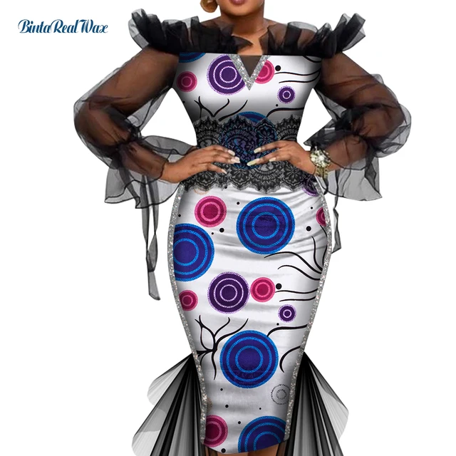 Traditional Off Shoulder African Women Party Wedding Dresess Long ...