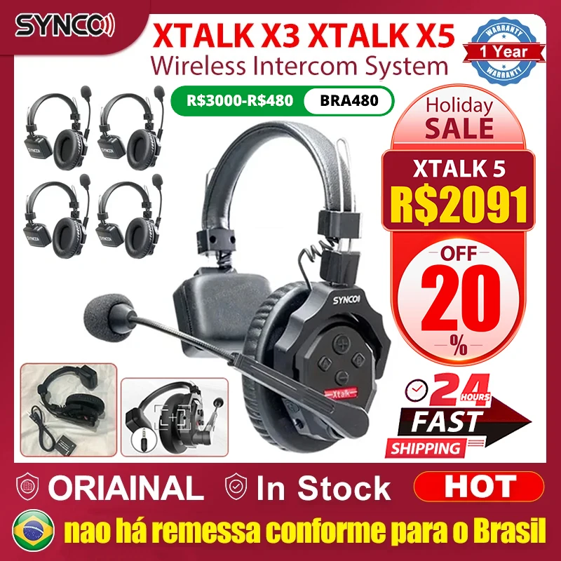 Synco-Xtalk-2-4G-Full-Duplex-Single-Ear-X2-X3-X5-X9-Remote-Headset ...