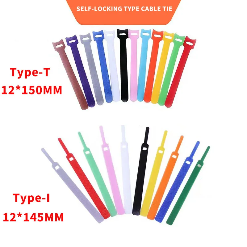 50pcs-100pcs-Releasable-Cable-Ties-Colored-Plastics-Reusable-Cable-ties ...