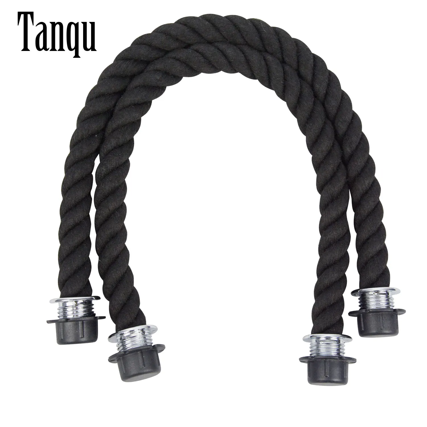 New Tanqu 1 Pair Long Short Black Natural Hemp Rope Handle For O Bag ...