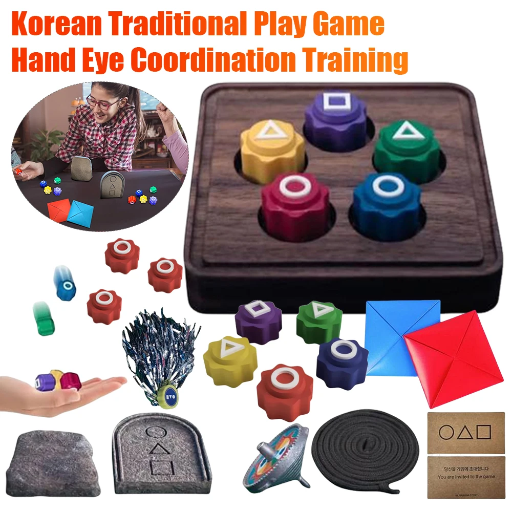 Korean Folk Game Sets Gonggi Jack Stone Pebbles Game Set Hand Eye ...