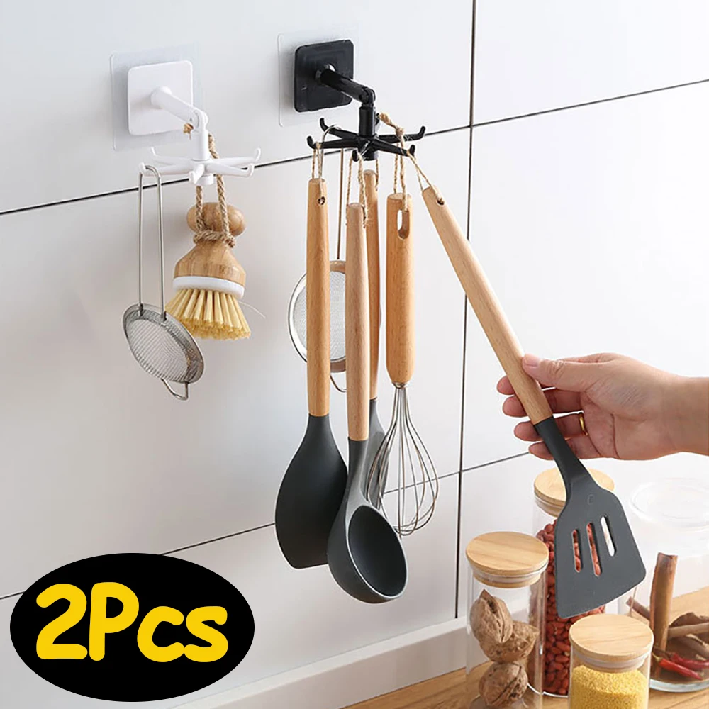 Kitchen-Hook-Multi-Purpose-Hooks-360-Degrees-Rotated-Rotatable-Rack-For ...