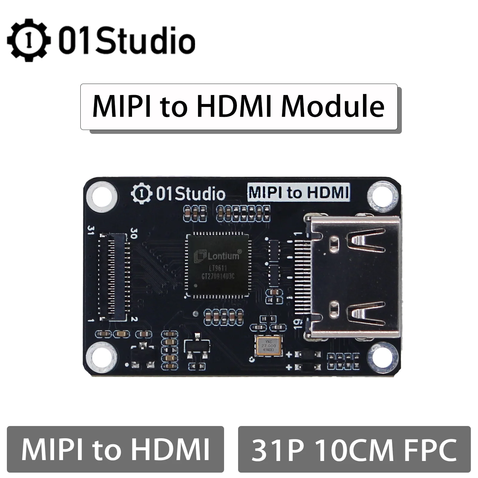 01Studio MIPI to HDMI module for CanMV K230 mini AI development board ...