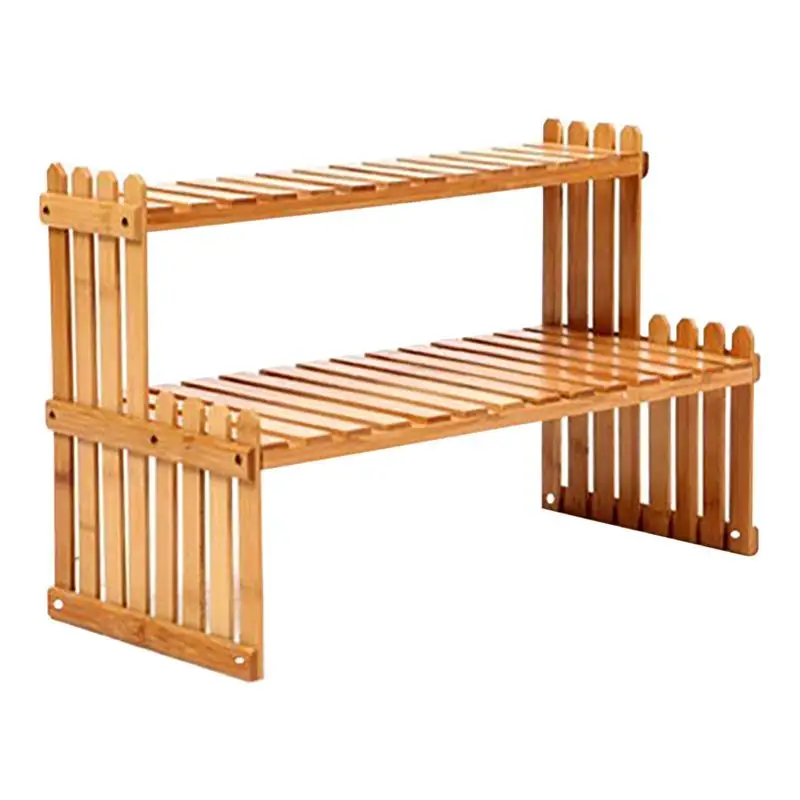 Bamboo-Plant-Shelf-2-Tier-Tabletop-Plant-Organizer-Rustic-Plant-Ladder ...