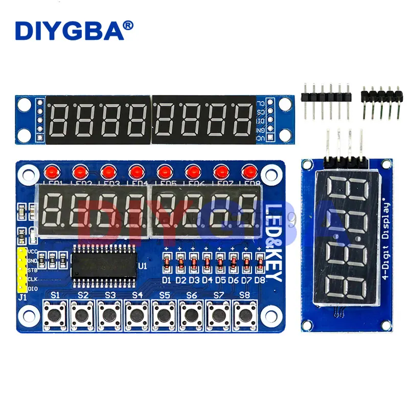 TM1637-4-Bits-TM1638-MAX7219-8-bit-Digital-LED-Display-Module-7-Segment ...