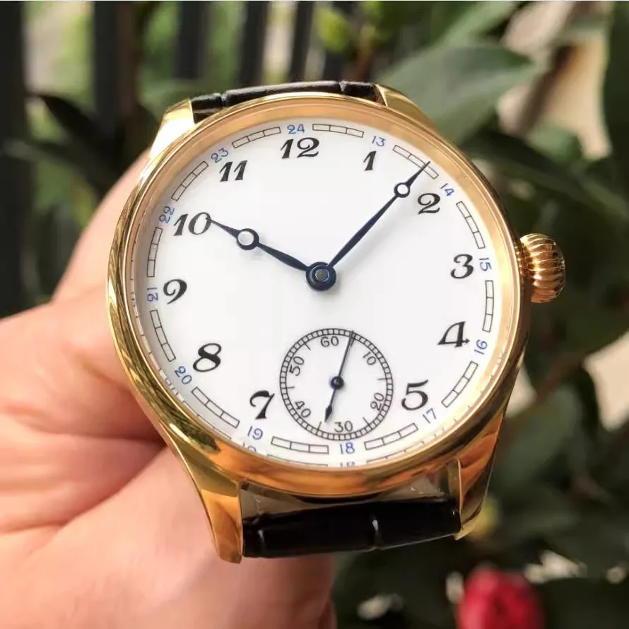 41mm White Enamel Dial 6498 Watch ST3621 17 Jewels Mechanical Hand Wind ...