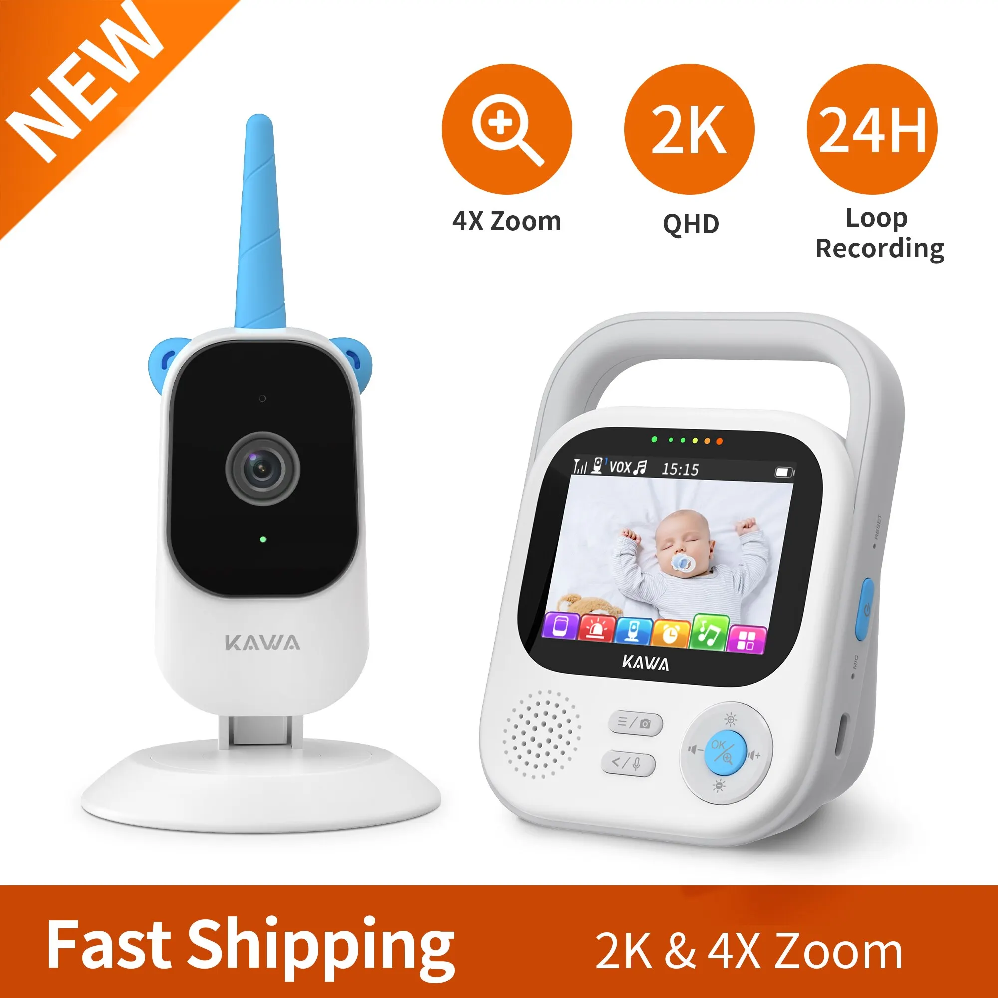 KAWA-2K-Electronic-Baby-Monitor-with-Camera-360-Surveillance-Camera ...