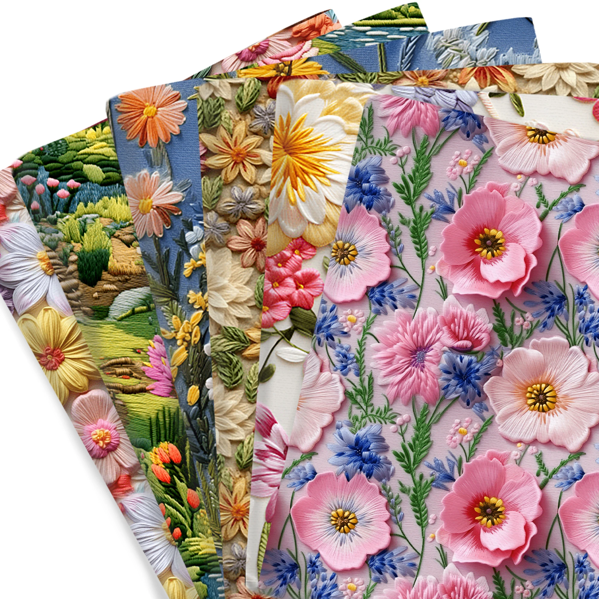 50-145cm-3D-Imitation-Embroidery-Flowers-Cotton-Lace-Pattern-By-The ...