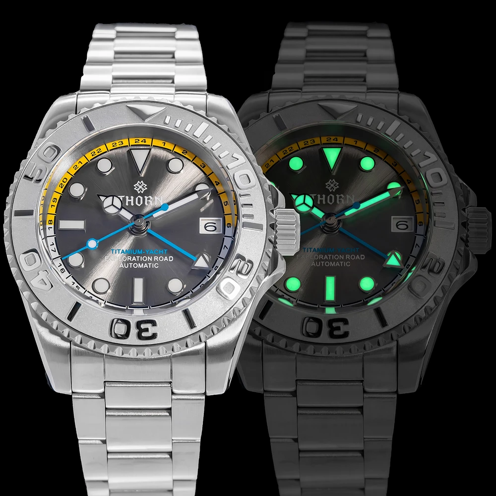 THORN-titanium-helium-valve-300-meters-diving-watch-GMT-double-time ...